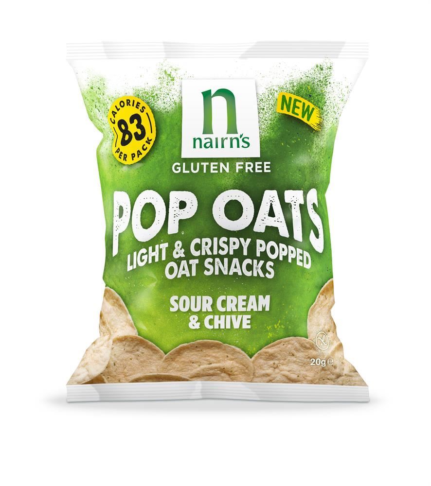 Nairns Gluten Free Sour Cream & Chive Pop Oats 20g - 6 Pack – Health ...