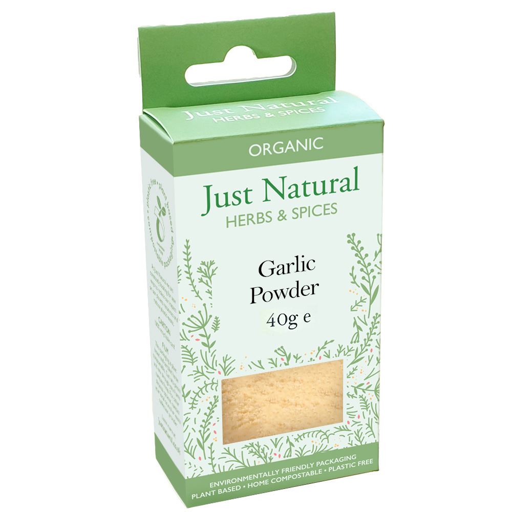 Just Natural Herbs Organic Garlic Powder (Box) 40g – Health Plus Living